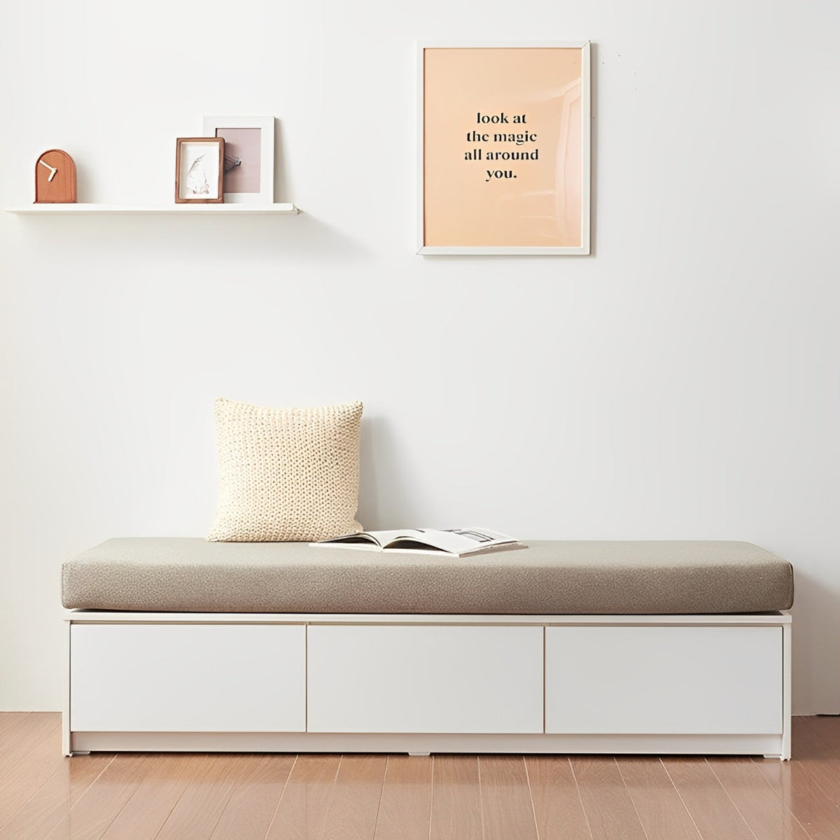 RIAZ Storage Bench - Light grey – Catchers